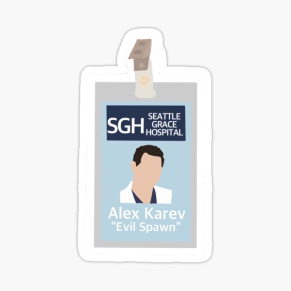 "Alex Karev keycard" Sticker for Sale by Emmacarrai | Redbubble