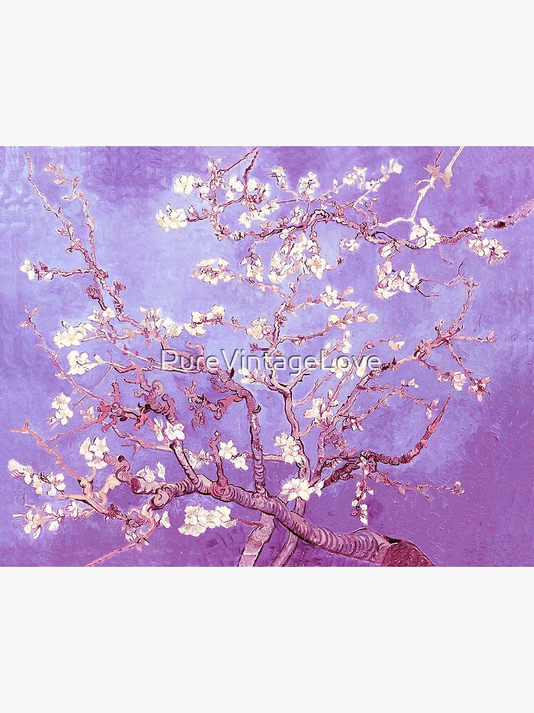 "Vincent Van Gogh almond blossoms lavender violet" Art Print by ...