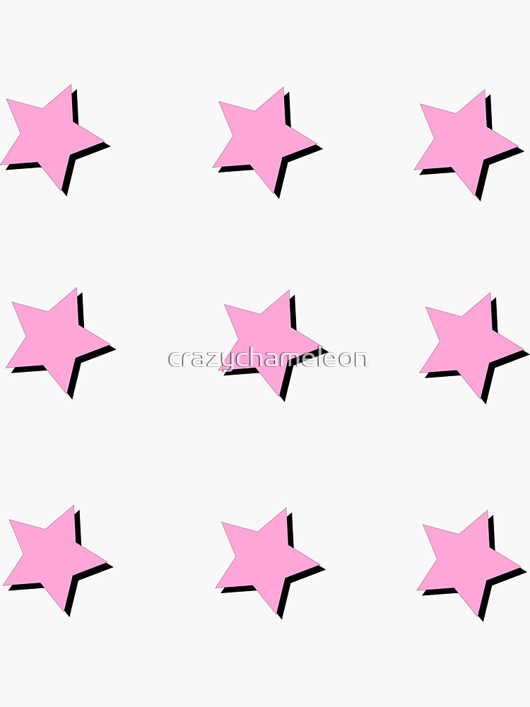 "Pink Stars Sicker pack" Sticker by crazychameleon | Redbubble