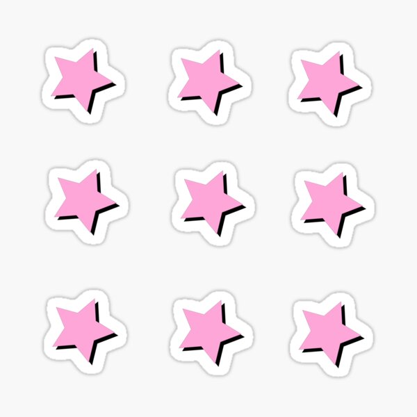 "Pink Stars Sicker pack" Sticker by crazychameleon | Redbubble
