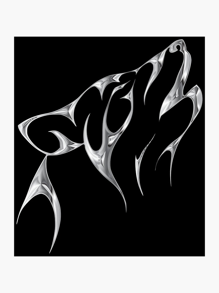 "silver wolf " Sticker by tensleet | Redbubble