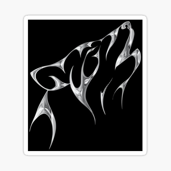 "silver wolf " Sticker by tensleet | Redbubble