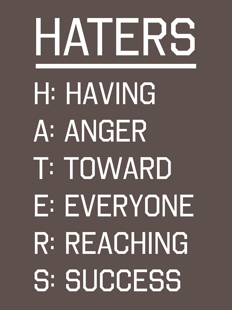 "Haters Definition" T-shirt for Sale by workout | Redbubble | haters t ...
