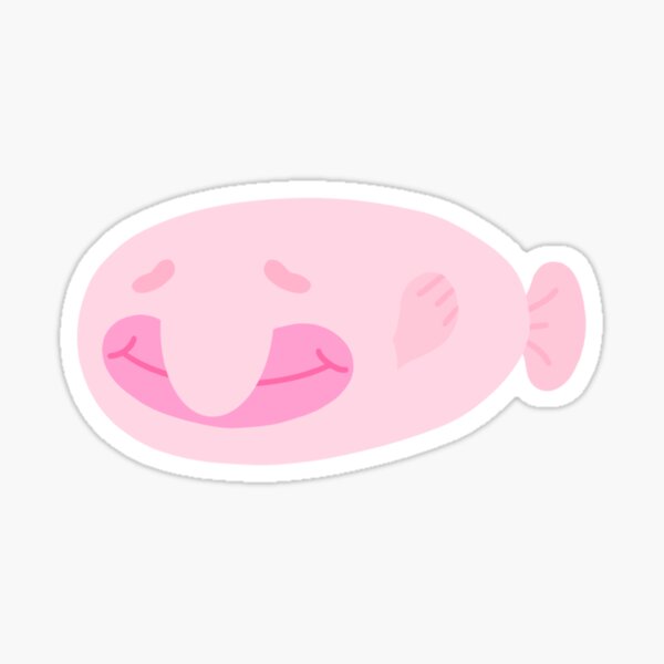 "Kawaii Blob Fish" Sticker for Sale by BlackRabbit-Art | Redbubble