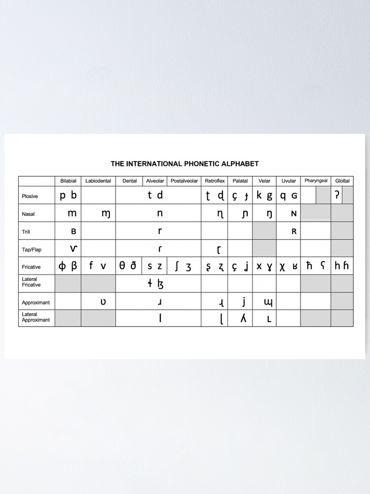 "IPA Chart" Poster by Bododobird | Redbubble