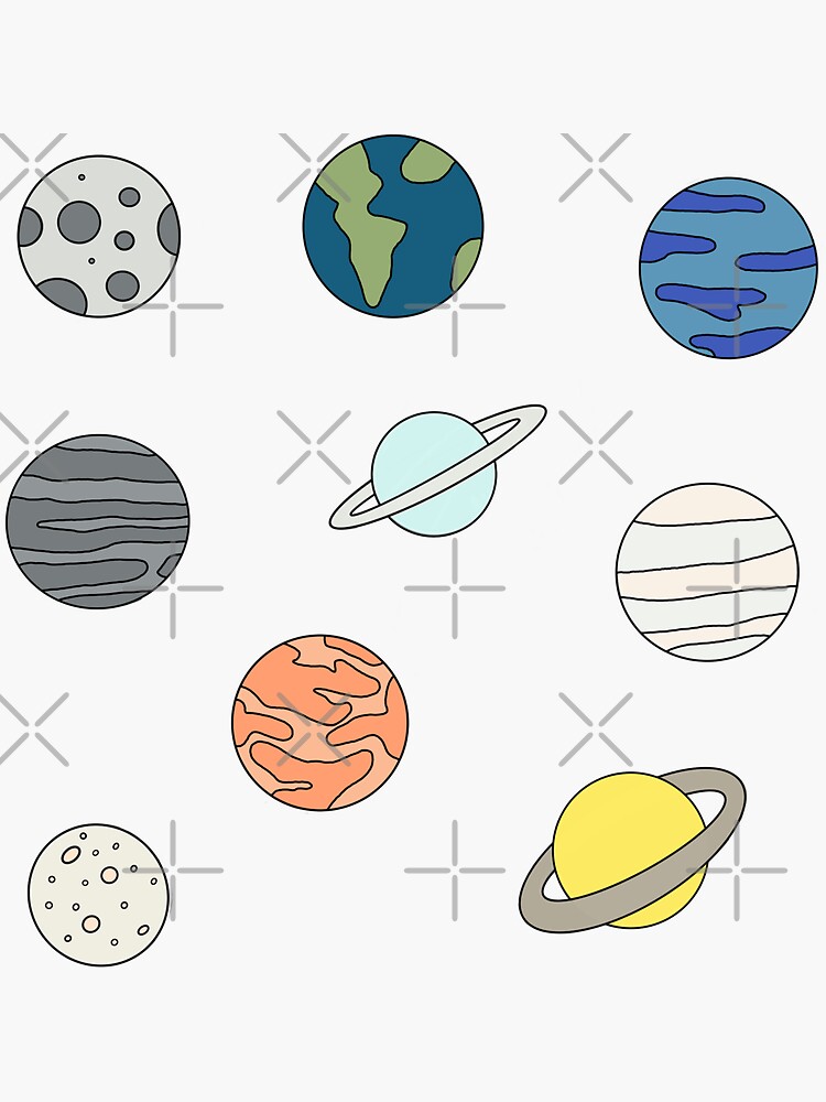 "Planet Sticker Pack" Sticker by fabb2002 | Redbubble