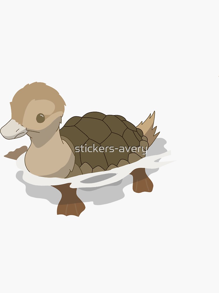 "Turtle Duck Sticker" Sticker by stickers-avery | Redbubble
