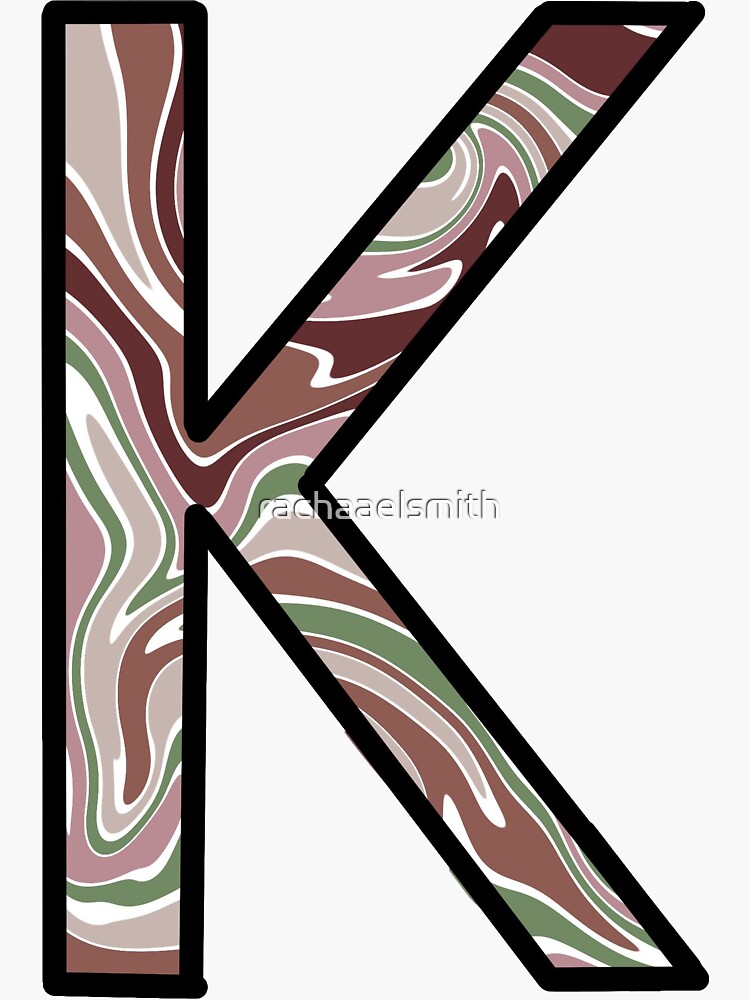 "Letter K, Flytrap Swirl" Sticker for Sale by rachaaelsmith | Redbubble