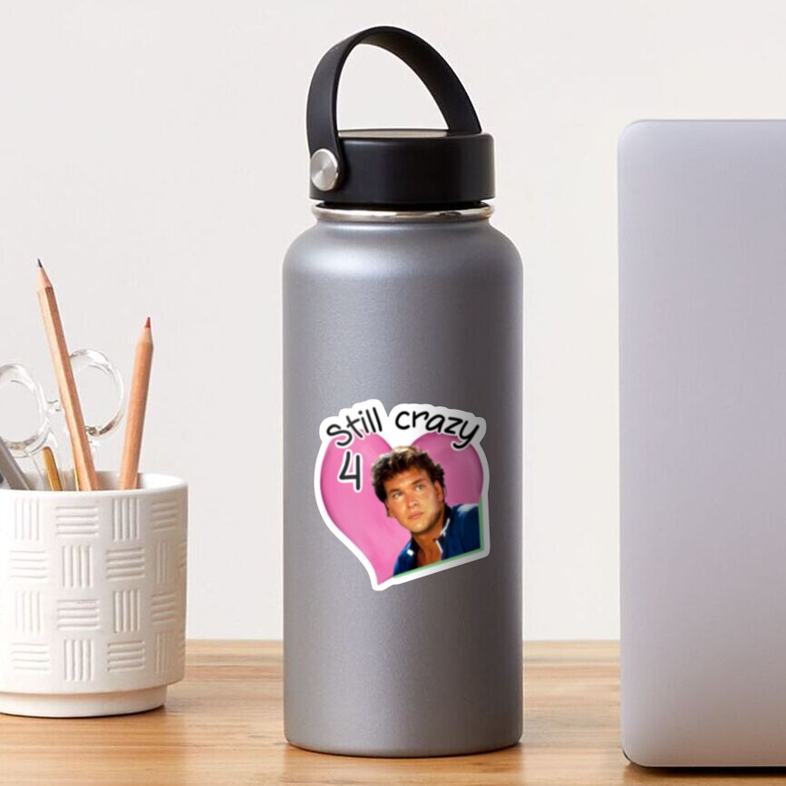 "Crazy For Swayze" Sticker for Sale by InkyDinkyStudio | Redbubble