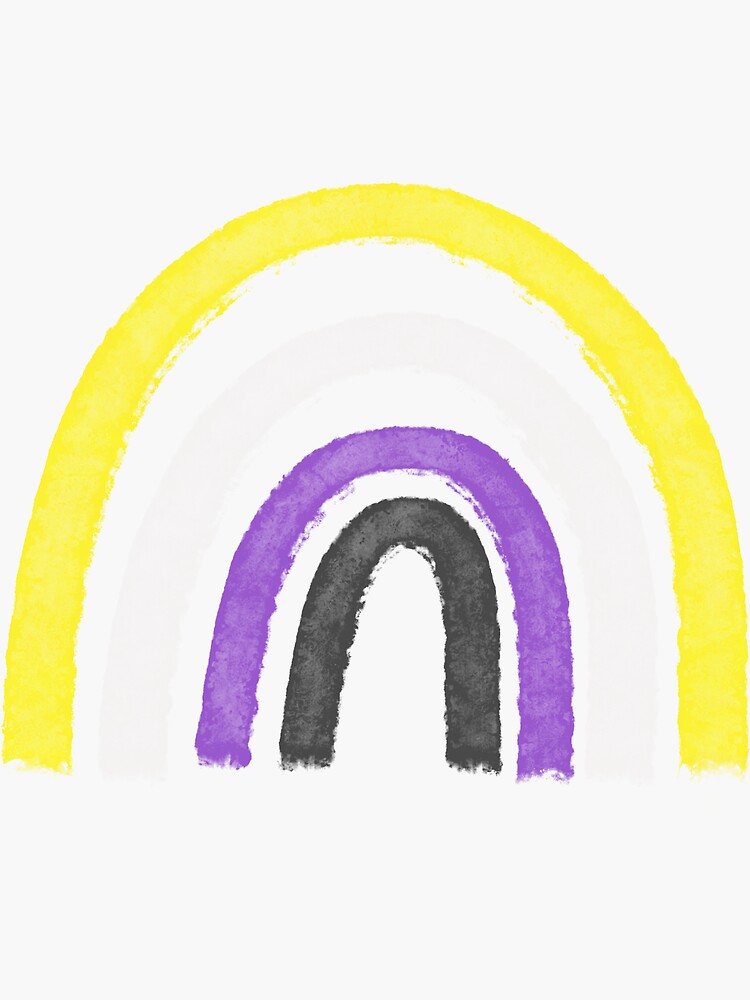 "Non-Binary Rainbow" Sticker by IslaC38 | Redbubble