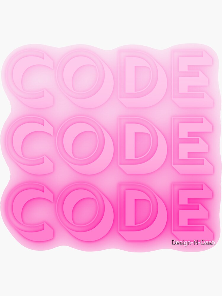 " Trendy Pink CODE Block Letters for Women in STEM" Sticker for Sale by ...