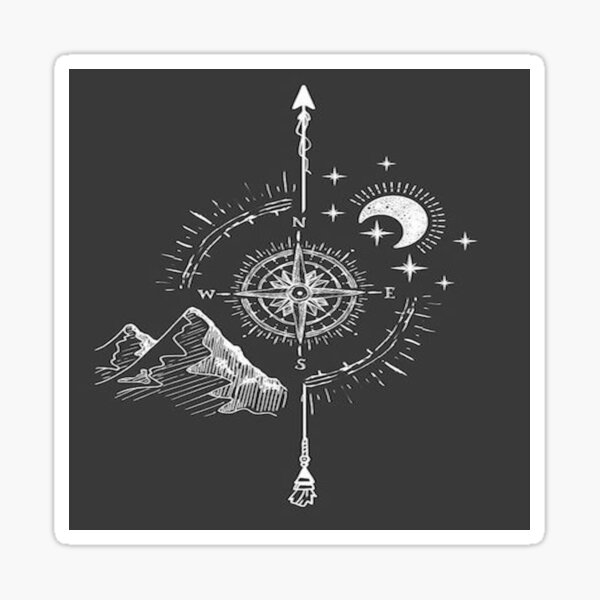 "Map Compass " Sticker for Sale by BeastModeLooK | Redbubble