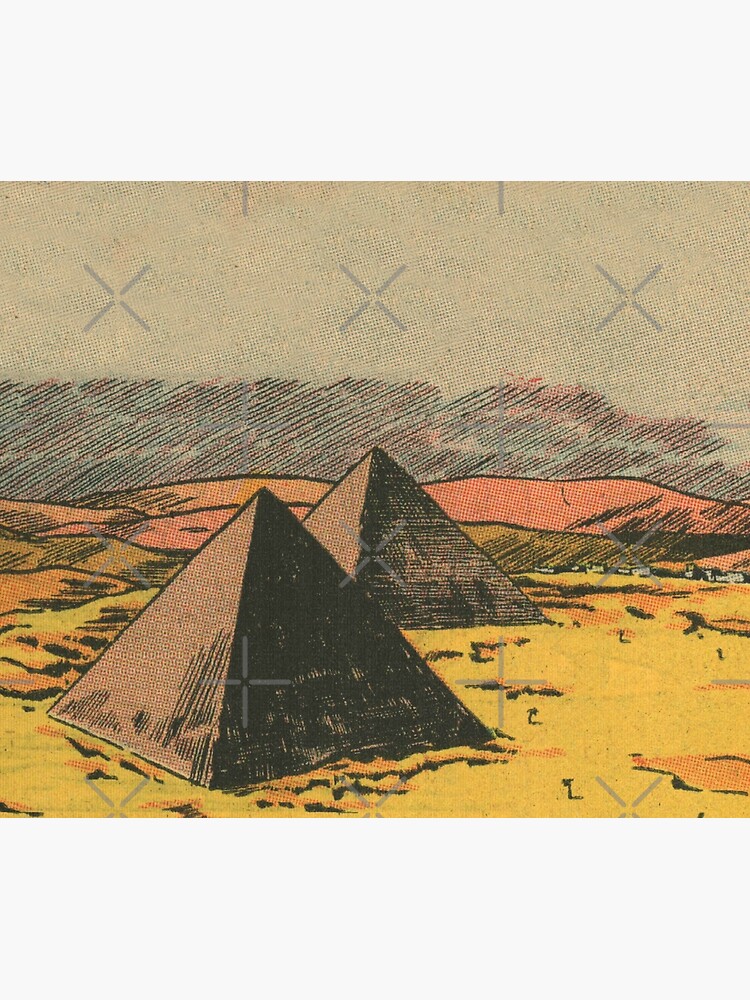 "Egyptian Desert Pyramids - Vintage Comic Anime" Poster by elevens ...