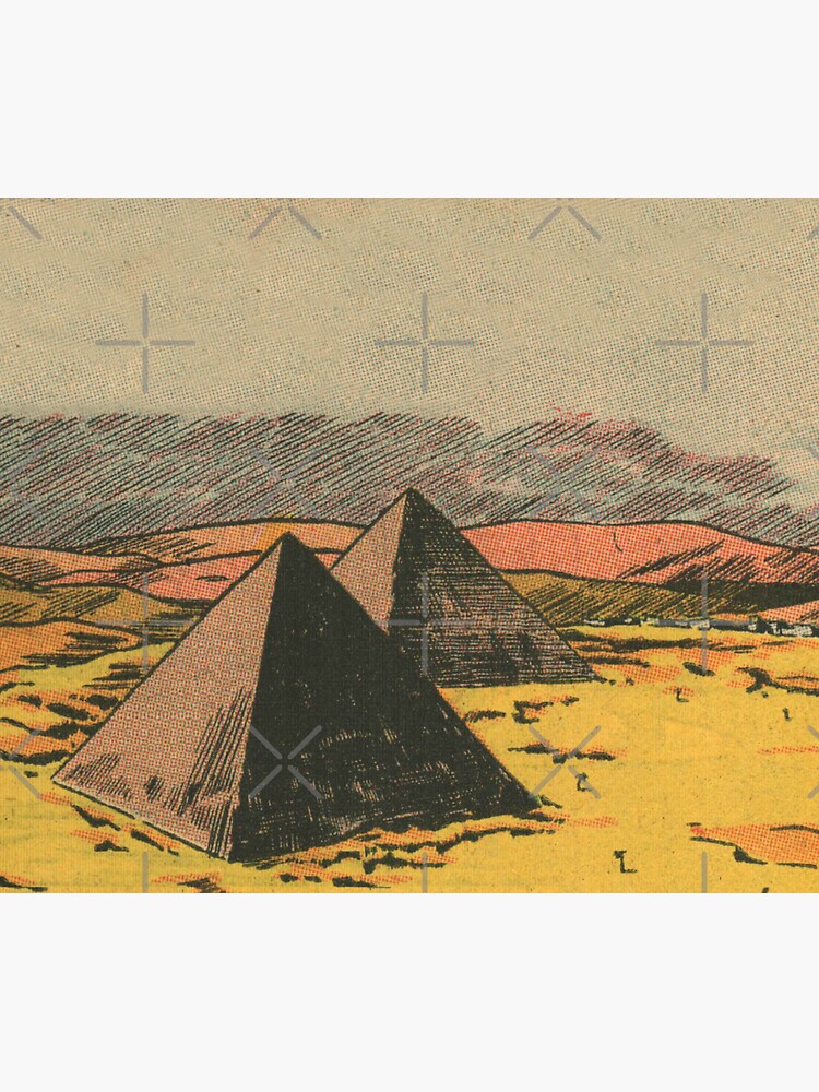 "Egyptian Desert Pyramids - Vintage Comic Anime" Sticker for Sale by ...