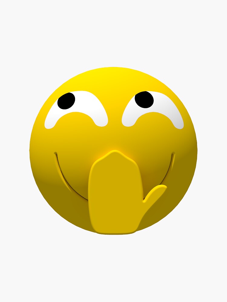 "Tehe Emoji" Sticker by TheALCH | Redbubble