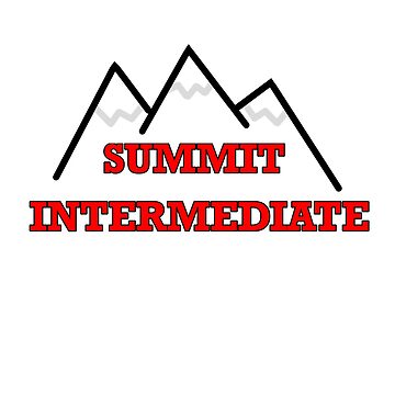 "Summit Intermediate " Sticker for Sale by vbrose15 | Redbubble