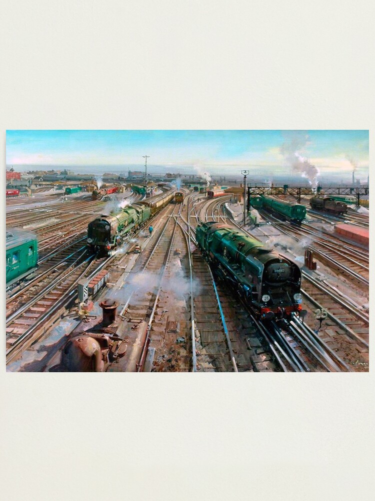 " Clapham Junction von Terence Cuneo, veröffentlicht 1961, gedruckt von ...