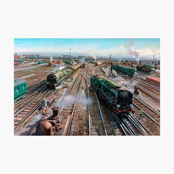 " Clapham Junction von Terence Cuneo, veröffentlicht 1961, gedruckt von ...
