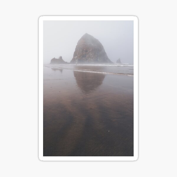 "Cannon Beach Oregon with a view of the famous Haystack Rock" Sticker ...