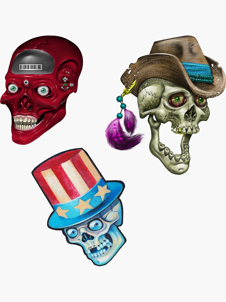 "freaky skull pack stickerpack" Sticker for Sale by mesamantis | Redbubble