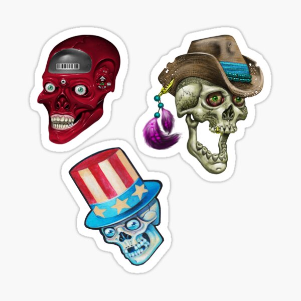 "freaky skull pack stickerpack" Sticker for Sale by mesamantis | Redbubble