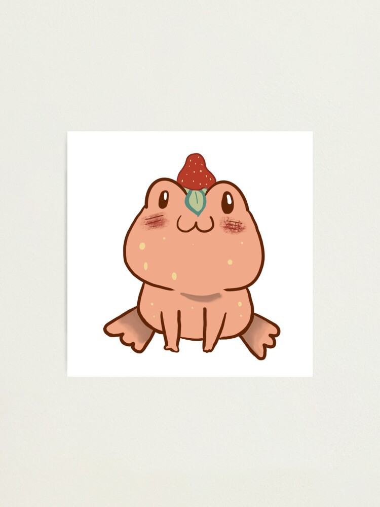"Strawberry Frog Cartoon " Photographic Print for Sale by akitchmireart ...