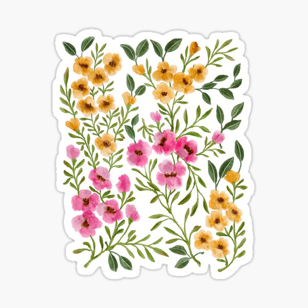 "Little Flowers" Sticker for Sale by CicyZhao | Redbubble