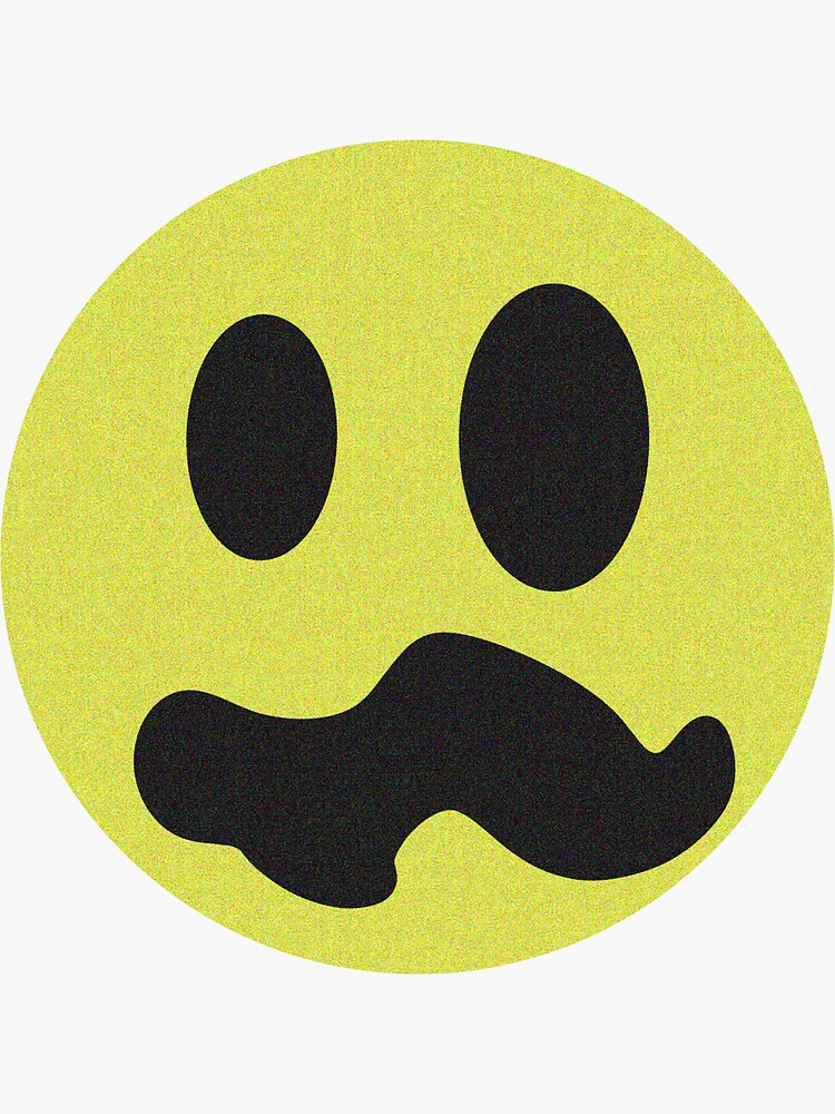 "Queasy face" Sticker by hannahg1025 | Redbubble