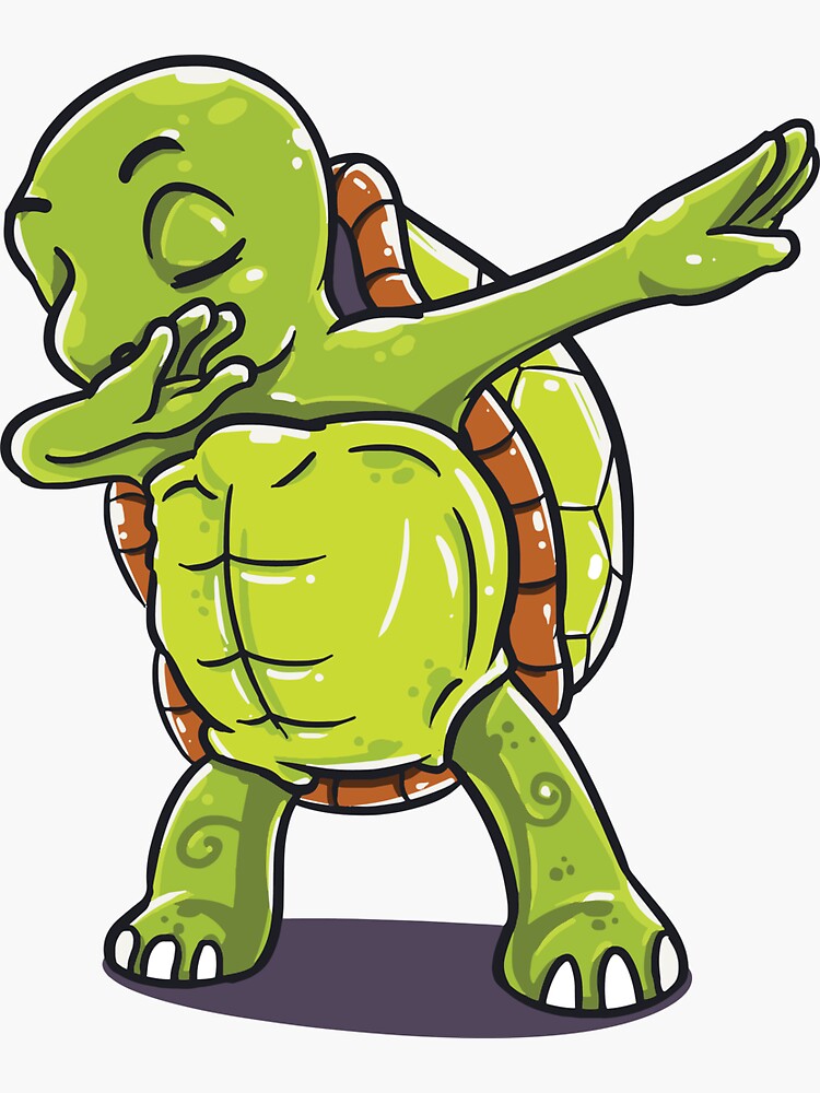 "Funny dabbing turtle dab dance gift" Sticker by Pummli | Redbubble