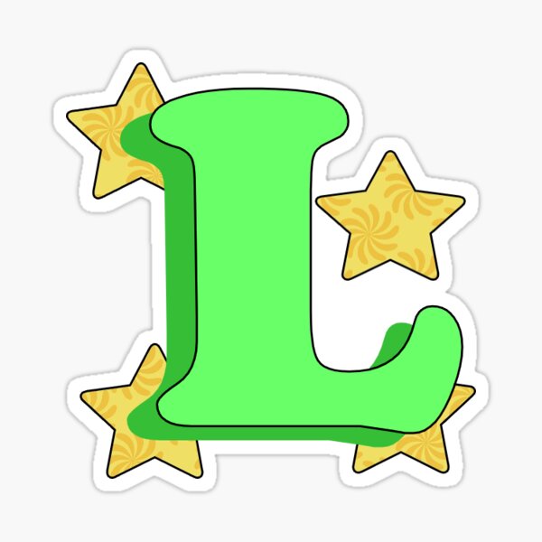 "Letter L" Sticker for Sale by -ashstyles- | Redbubble