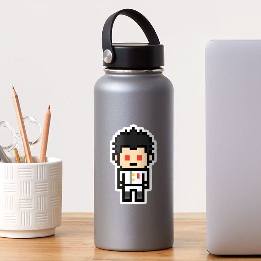 Kiyotaka Ishimaru Pixel Art Sticker For Sale By Emisha Redbubble