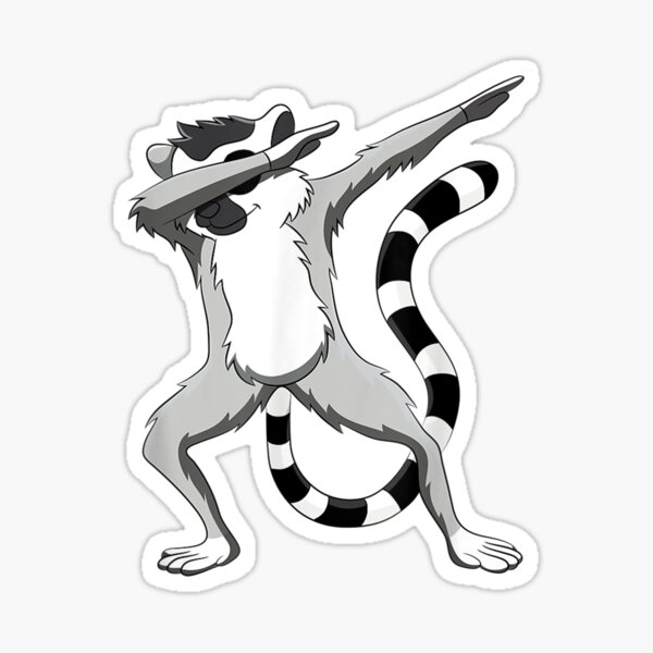 "Dabbing LemurFunny Monkey Dab Dance Pose" Sticker for Sale by ...