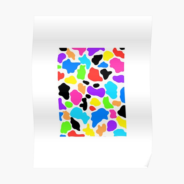 Rainbow Cow Posters | Redbubble