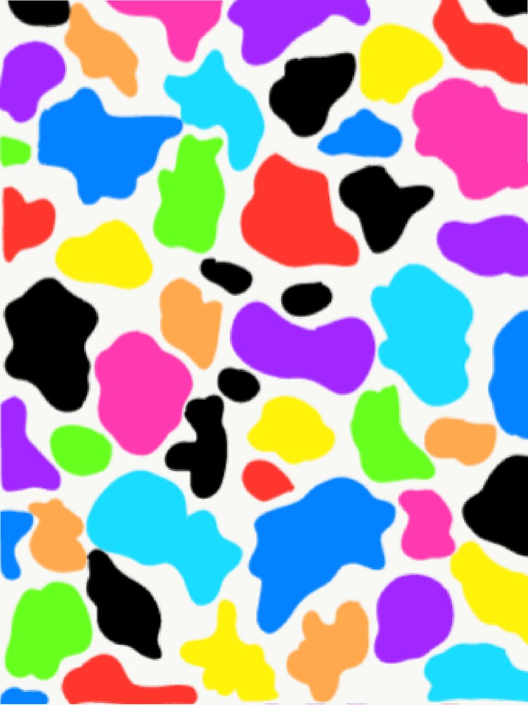 "Rainbow Cow Print" Sticker for Sale by ProjectsbyPaige | Redbubble