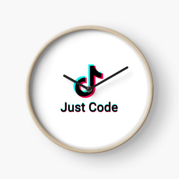 "Coder on Tik Tok" Clock for Sale by silaschand | Redbubble