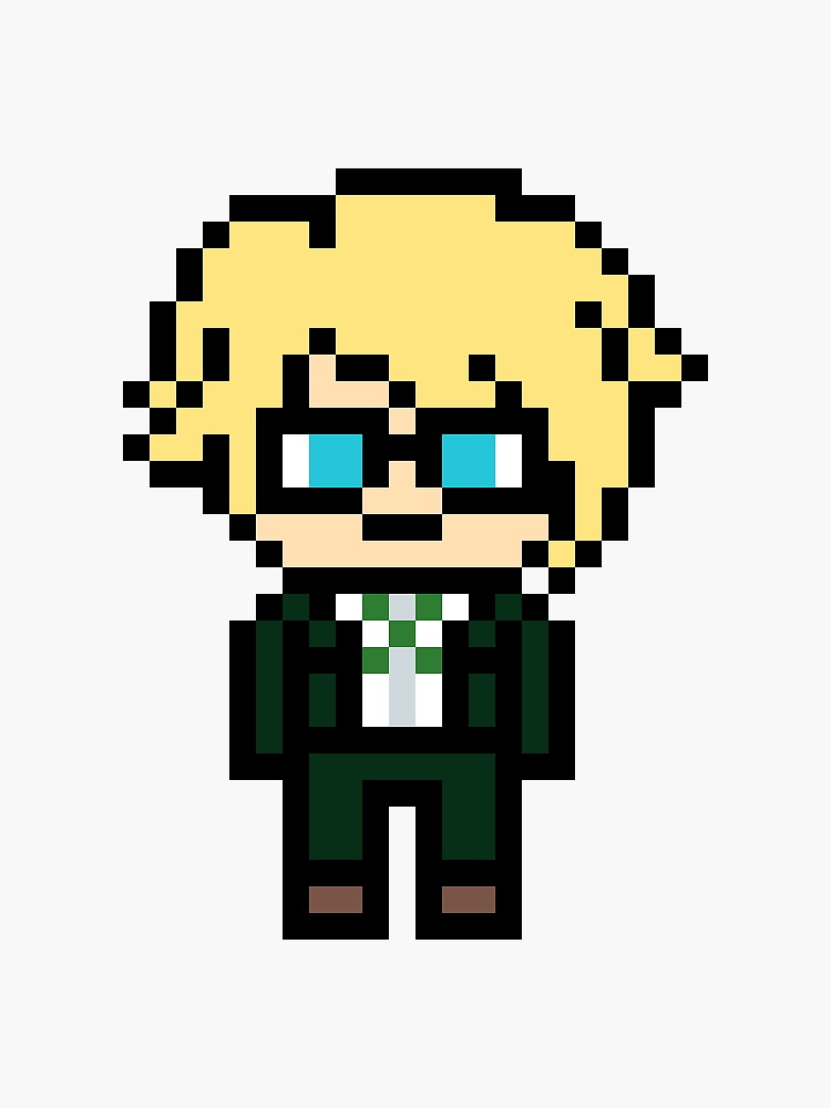 Sticker « byakuya togami pixel art », par emisha- | Redbubble