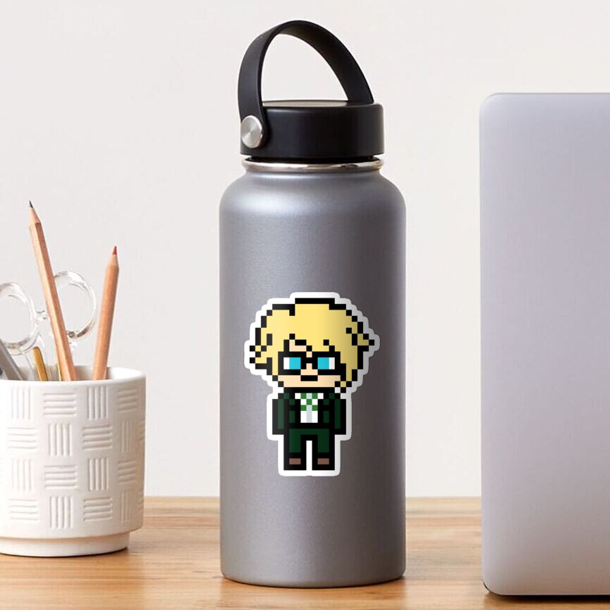 Sticker « byakuya togami pixel art », par emisha- | Redbubble