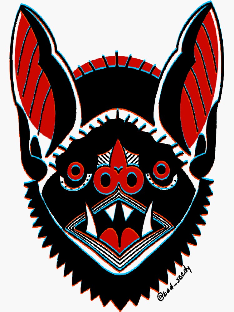 "Batty" Sticker by bads33d | Redbubble