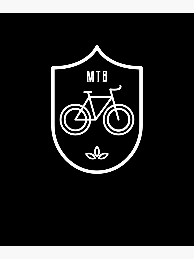 "MTB Emblem Mountain Biking Crest" Poster by jacks-tees | Redbubble