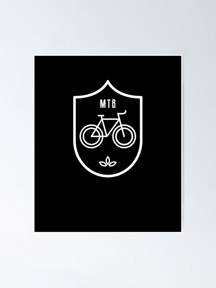 "MTB Emblem Mountain Biking Crest" Poster by jacks-tees | Redbubble