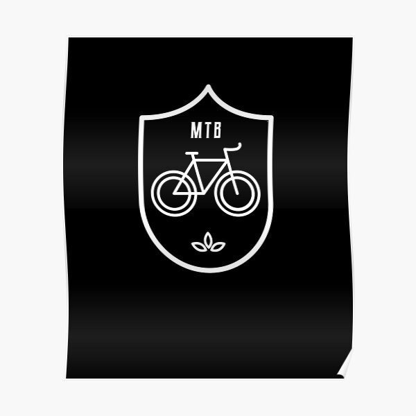 "MTB Emblem Mountain Biking Crest" Poster by jacks-tees | Redbubble