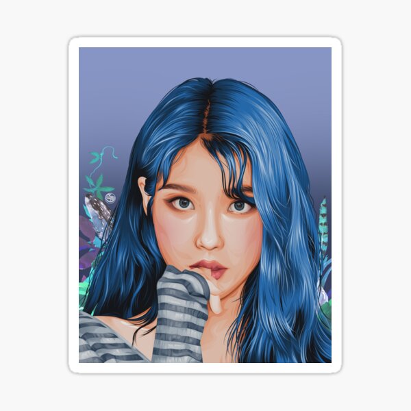 "IU Vector Fanart" Sticker for Sale by sarah-rejinah | Redbubble