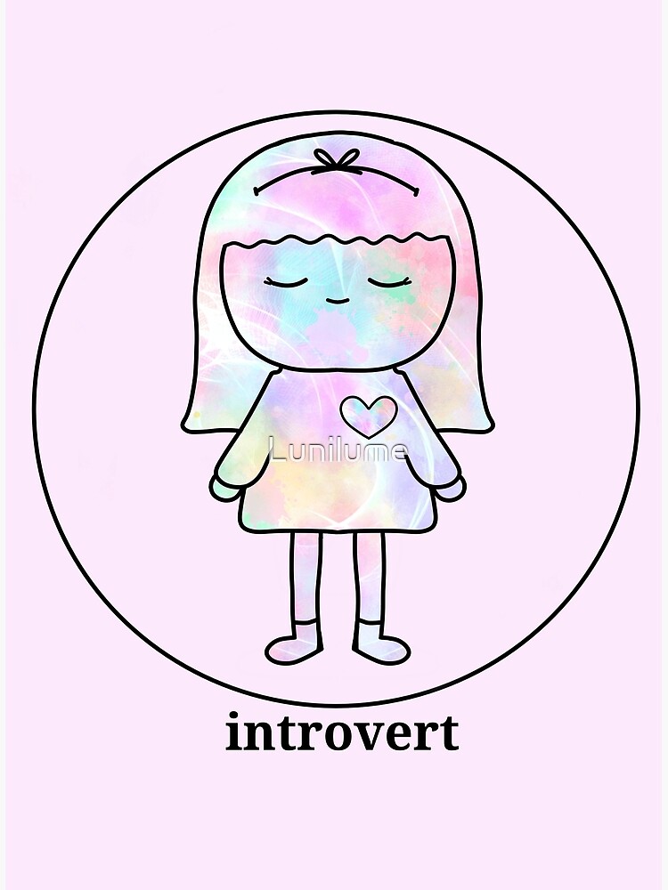 "Introvert Girl" Poster for Sale by Lunilume | Redbubble