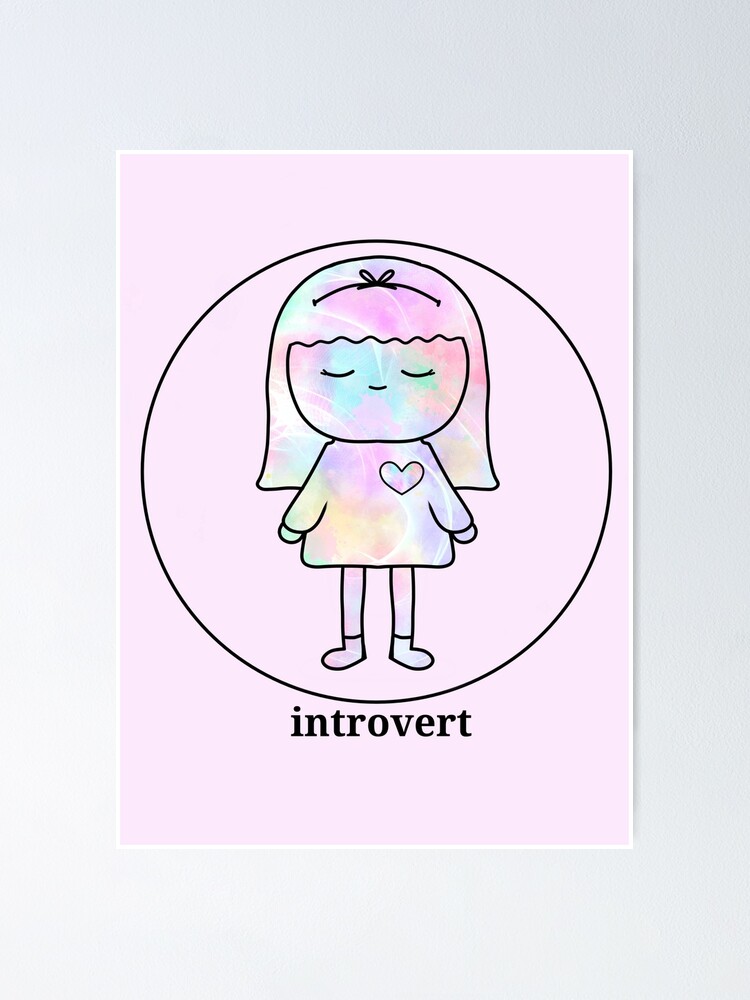 "Introvert Girl" Poster for Sale by Lunilume | Redbubble