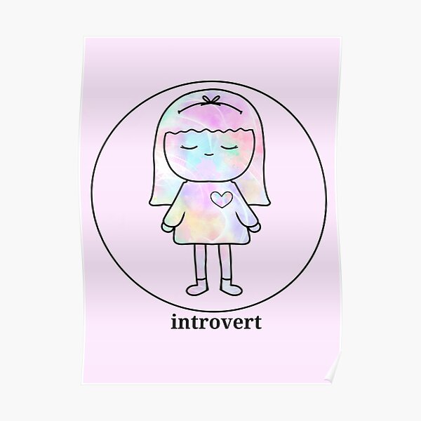 "Introvert Girl" Poster for Sale by Lunilume | Redbubble