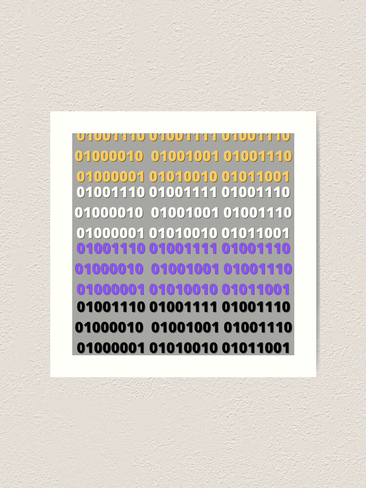 "Non-Binary code" Art Print for Sale by graphicsforyou | Redbubble