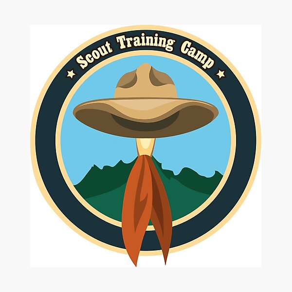 "Scout camp logo" Photographic Print by devaleta | Redbubble