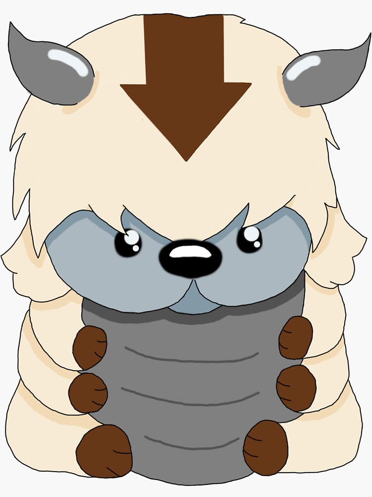 "Cute Fluffy Appa- Avatar: The Last Airbender" Sticker for Sale by ...