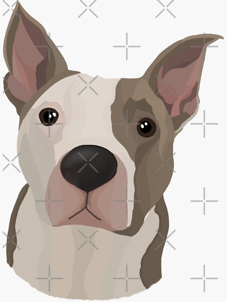 "Pittie" Sticker by lavender-skyes | Redbubble