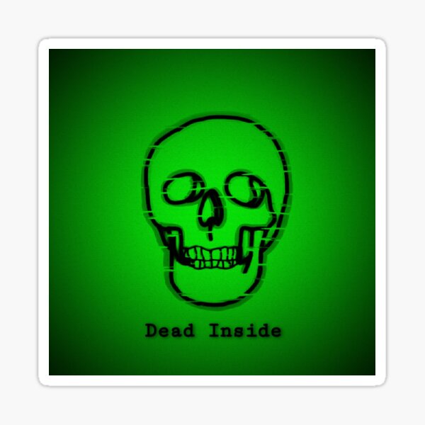 "Dead Inside Glitch Skull" Sticker for Sale by crgart | Redbubble